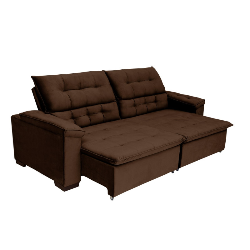 Sofá Arezzo Mola Espiral 2,44 Mts Velusoft - Sofá Casa