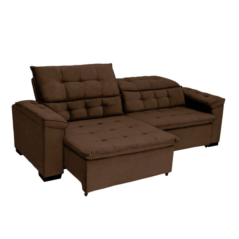 Sofá Arezzo Mola Espiral 2,44 Mts Velusoft - Sofá Casa